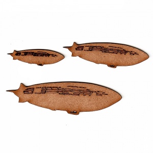 Wood Dirigible Shape for altered art and craft projects